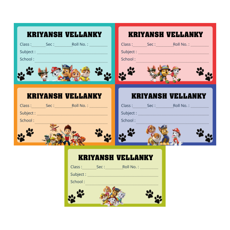 Paw Patrol – Labelkaari